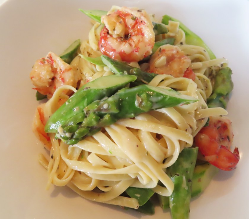 Shrimp & Asparagus Linguine – Mathtuition88